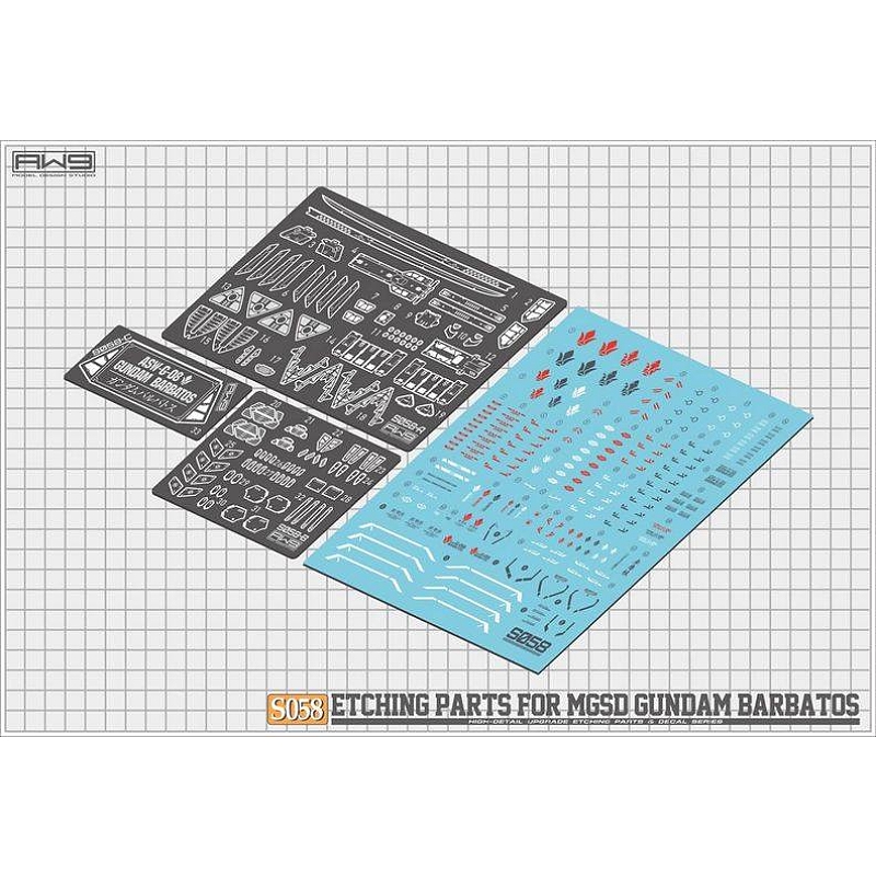 MADWORKS 鋼魂AW9 S58 MASTER GRADE SD MGSD 獵魔鋼彈 改造蝕刻片 附水貼.玩具王國 Toyking.鋼彈.鋼彈模型.玩具