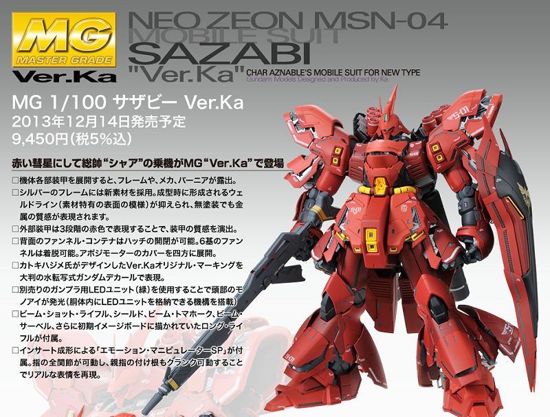 MG 1/100 MSN-04 Sazabi 沙薩比 Ver.Ka..鋼彈.鋼彈模型.麗王.玩具王國世界.